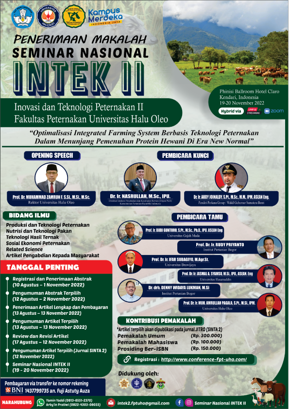 Inovasi dan Teknologi Pertenakan (INTEK) II - UHO